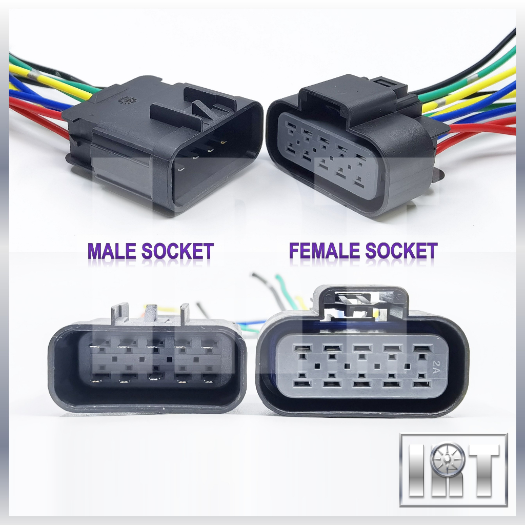 10 Pin Fusebox Socket Waja Proton Connector Fuse Headlamp Car Engine ...