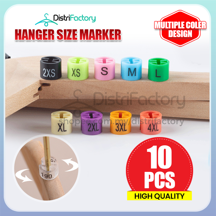 10 Pcs Clothes Hanger Size Markers Color Coding Garment Size Marker ...
