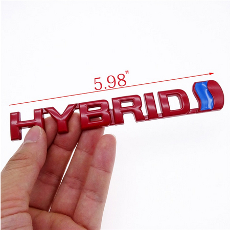 Hybrid 3d Red Blue Car Metal Emblem Badge Logo Decal for Bonnet Trunk ...