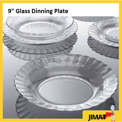 SP907 3pcs 9" Glass Dinning Plate Set | Plate | Shopee Singapore