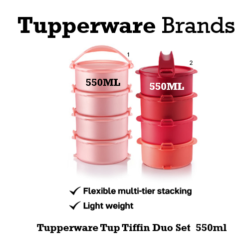 ** Stok ** Tupperware Tup Tiffin Duo Set 550ml or Single Set 550ml ...