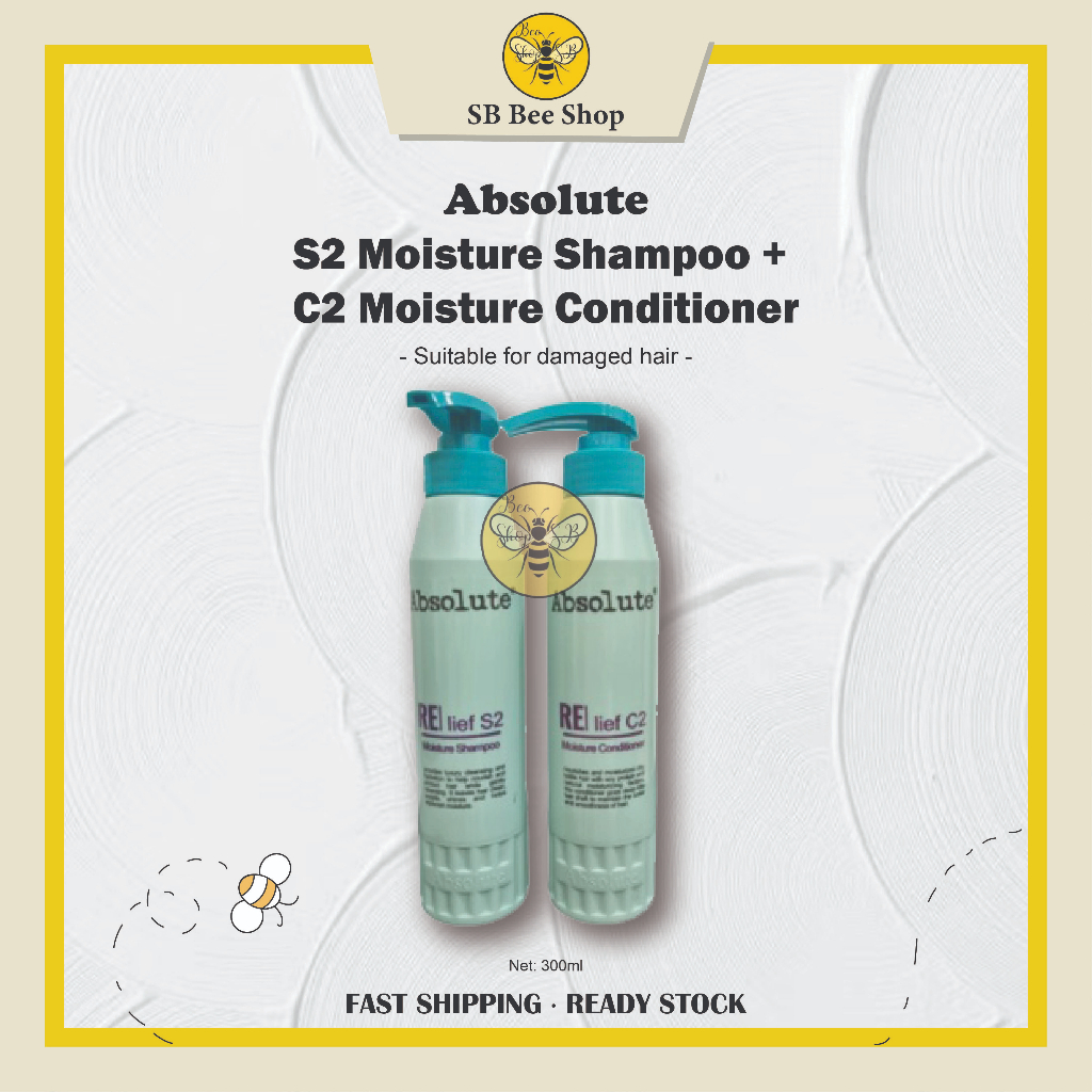 Absolute S2 Moisture Shampoo 300ml+C2 Moisture Conditioner 300ml ...