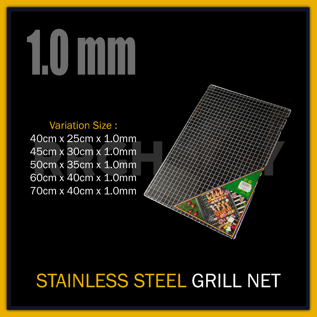 BBQ Grill Outdoor Stainless Steel BBQ Barbecue Grill Net Jaring Besi ...