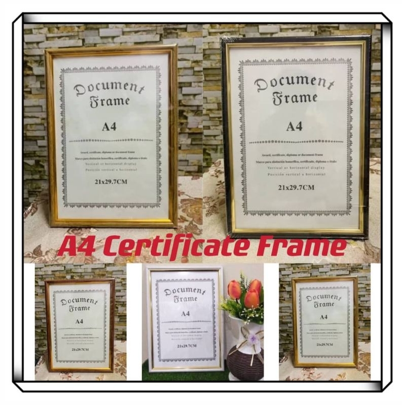 A4 Certificate Frame /Frame Sijil A4/Gambar Frame A4毕业相框 | Shopee Singapore