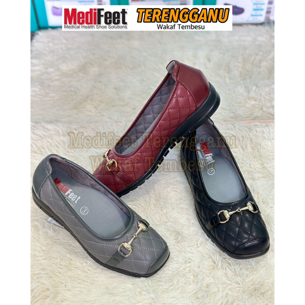 MEDIFEET MC139 COMFEET SQUARE TOE REBOUNCE BUCKER MEDICAL HEALTH SHOES ( kasut kesihatan ...