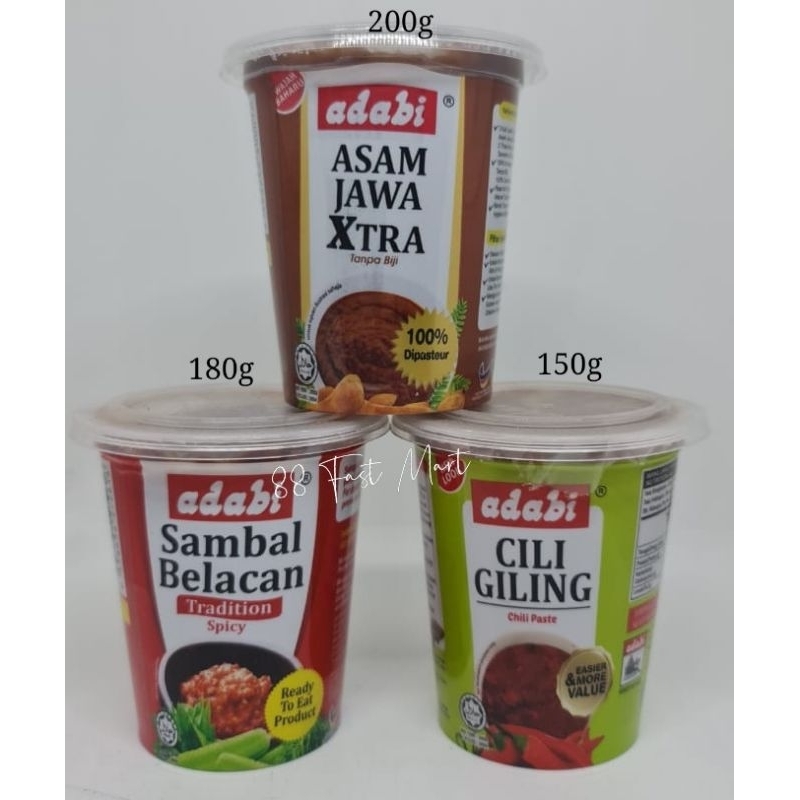 Halal[adabi Cili Mill/Javanese Acid/Sambal Belacan ]150g | Shopee Singapore