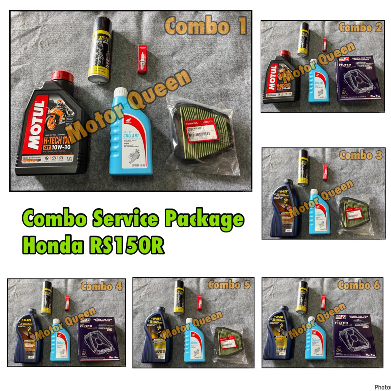 Combo Service Package Honda RS 150 RS150 RS150R Engine Oil Coolant Air ...