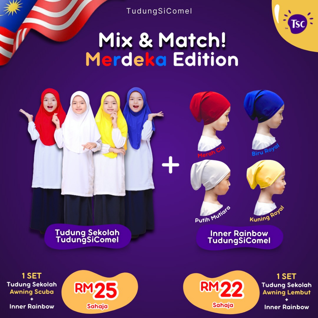 Disc Disk | Tudung MERDEKA Edition MIX AND MATCH SCUBA AWNING & Soft ...