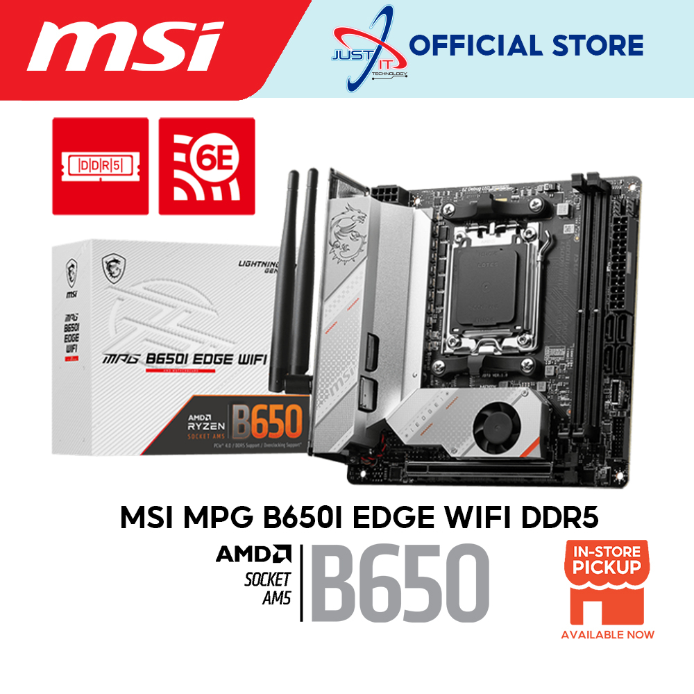 MSI MPG B650I EDGE WIFI DDR5 AM5 GAMING MOTHERBOARD COMBO RYZEN 5 7500F ...