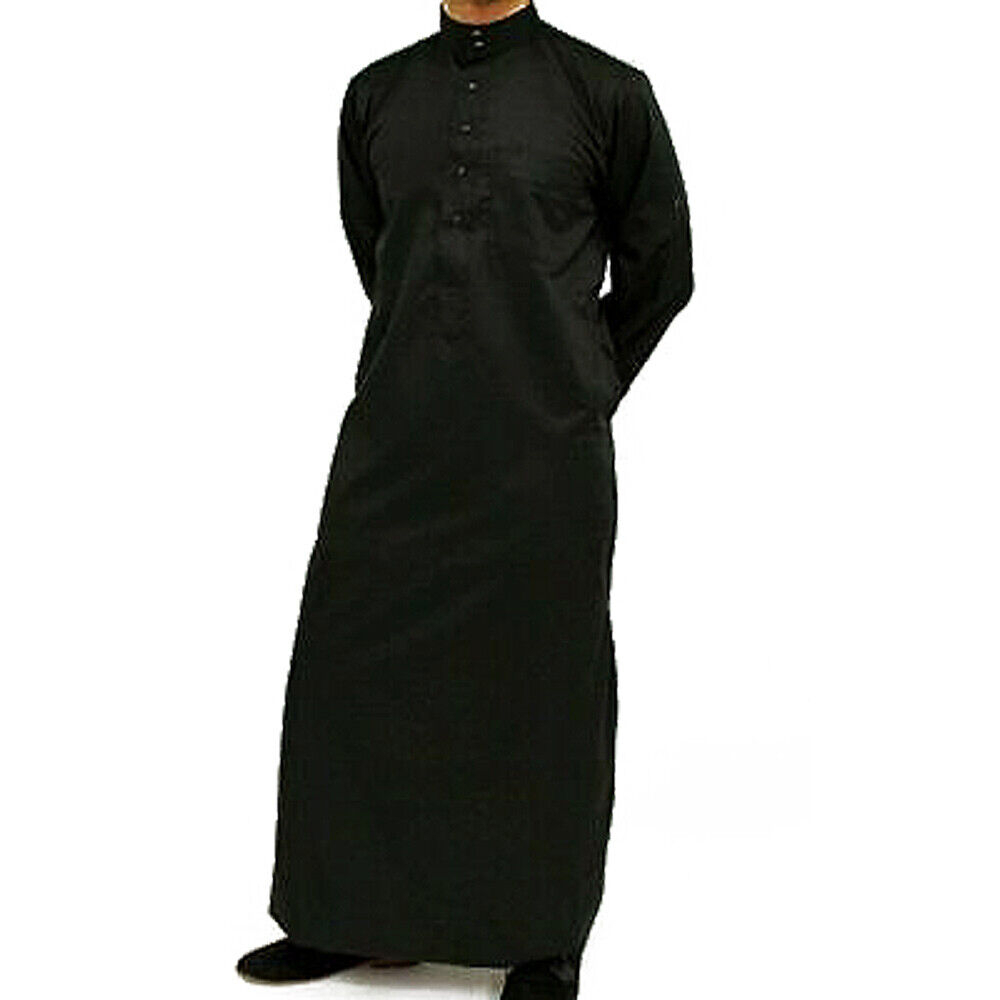 Arabian robe Qatar style black thobe Jubah men boys ramadan eid raya ...
