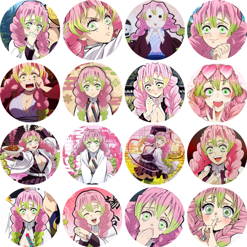 Demon Slayer Mitsuri Kanroji Button Badge 58mm | Shopee Singapore