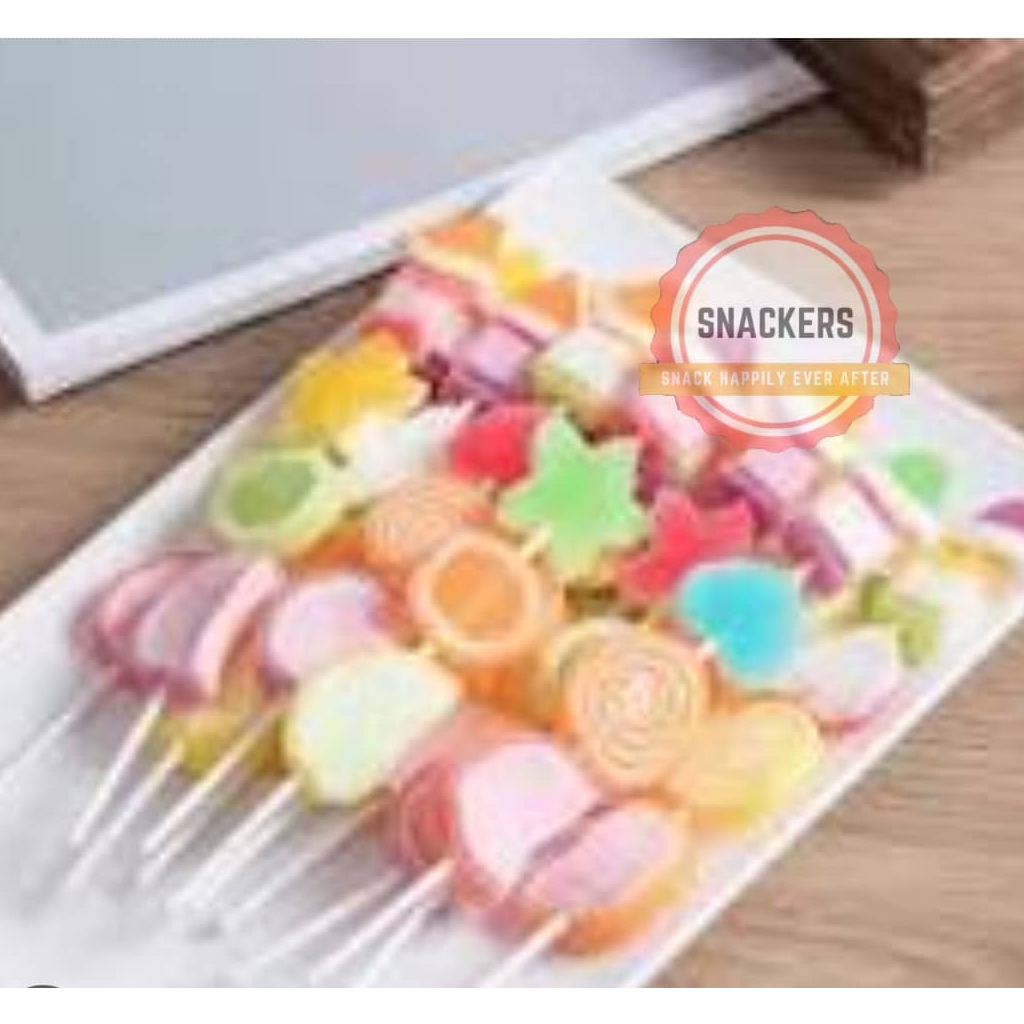 Snack Queen Brand Sweet Soft Rainbow Jelly in BBQ Stick ( 1 Stick ...