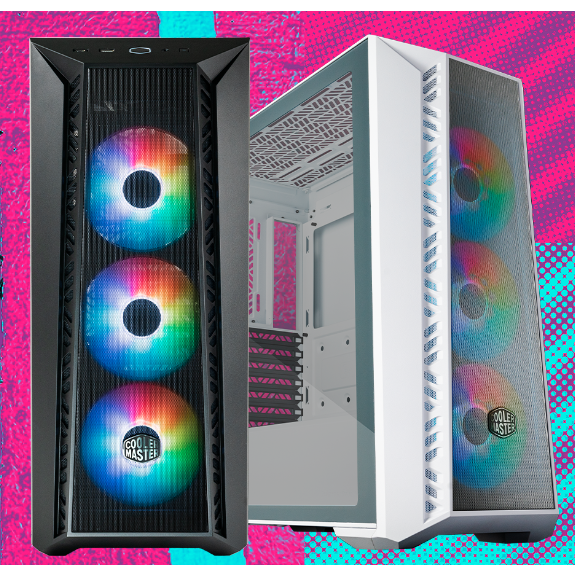 Cooler Master MasterBox MB520 Mesh [ BLACK / WHITE ] - ARGB Mid Tower T ...