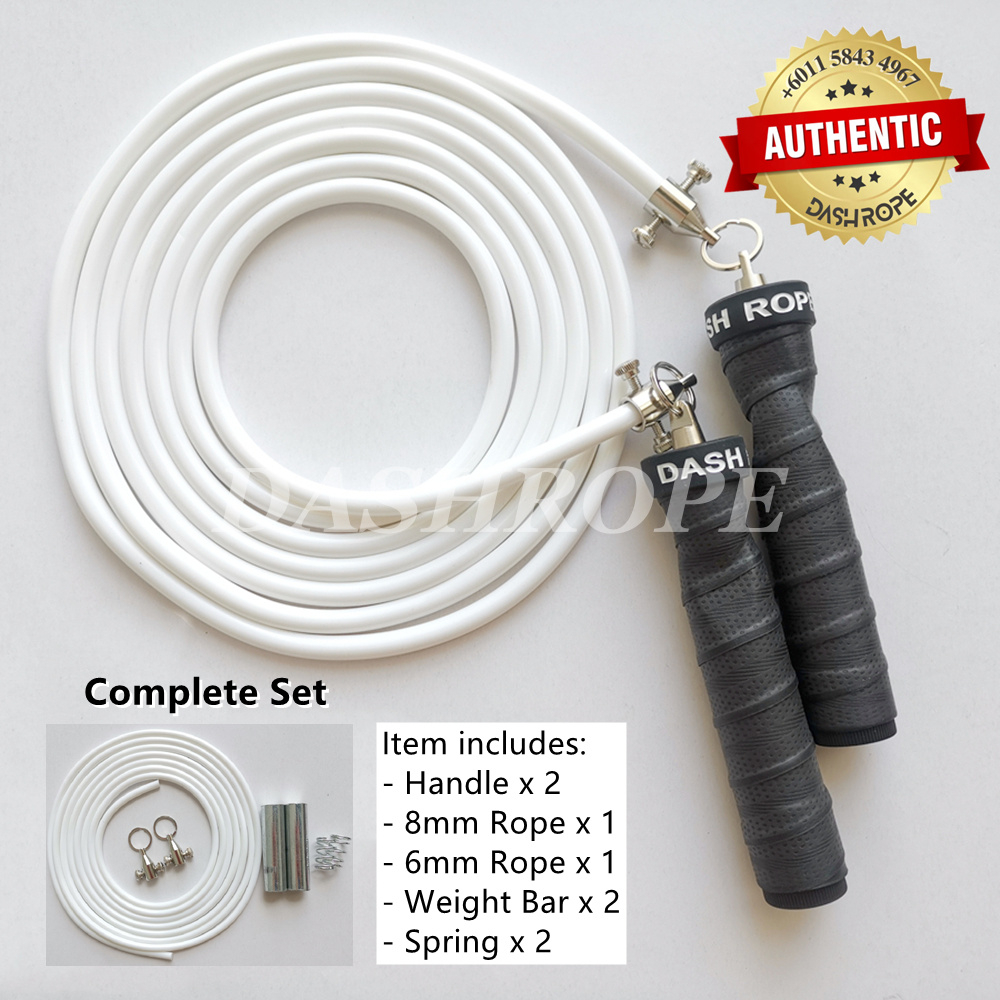 DASHROPE Muaythai 6mm 8mm Weighted Jump Rope Heavy Weight Skipping ...