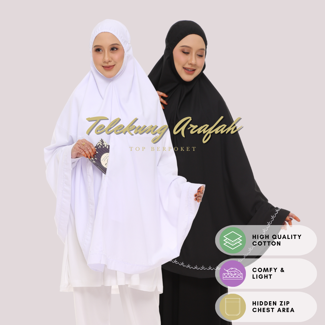 Mini TELEKUNG UMRAH COTTON Pocket BERZIP LABUH (TELEKUNG ARAFAH BERZIP) Hajj & UMRAH TELEKUNG ...