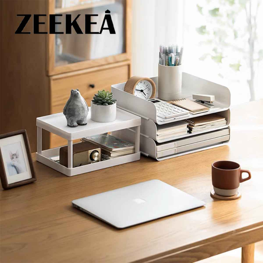 Zeekea Stackable Desktop Letter Tray, A4 Paper Document Tray Organizer ...