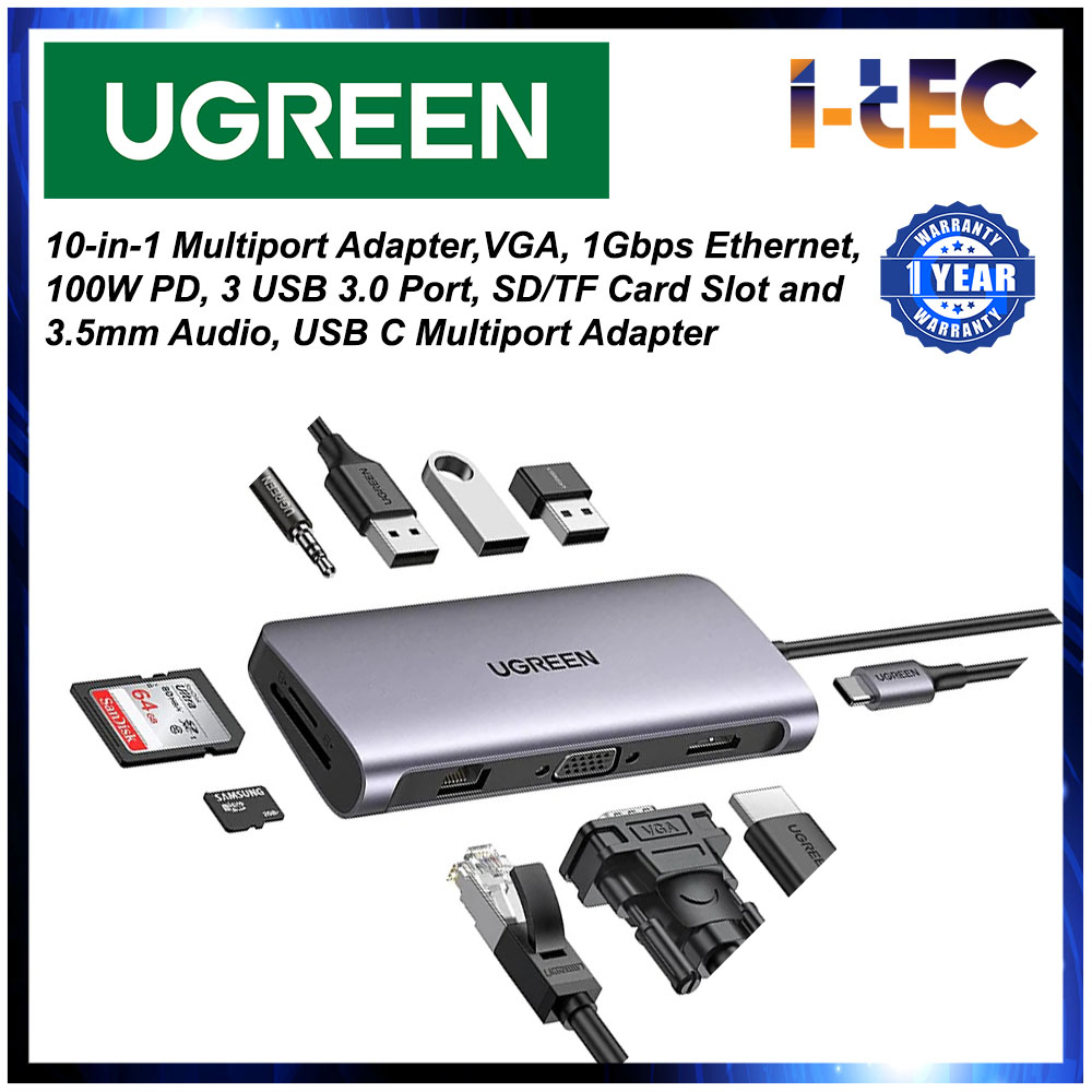 UGREEN 10-in-1 Multifunctional Adapter(80133) | Shopee Singapore