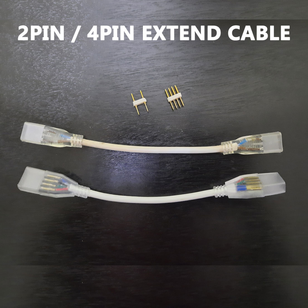 2Pin 4pin Extend Cable Middle Double Connector For AC 220V LED Strip ...