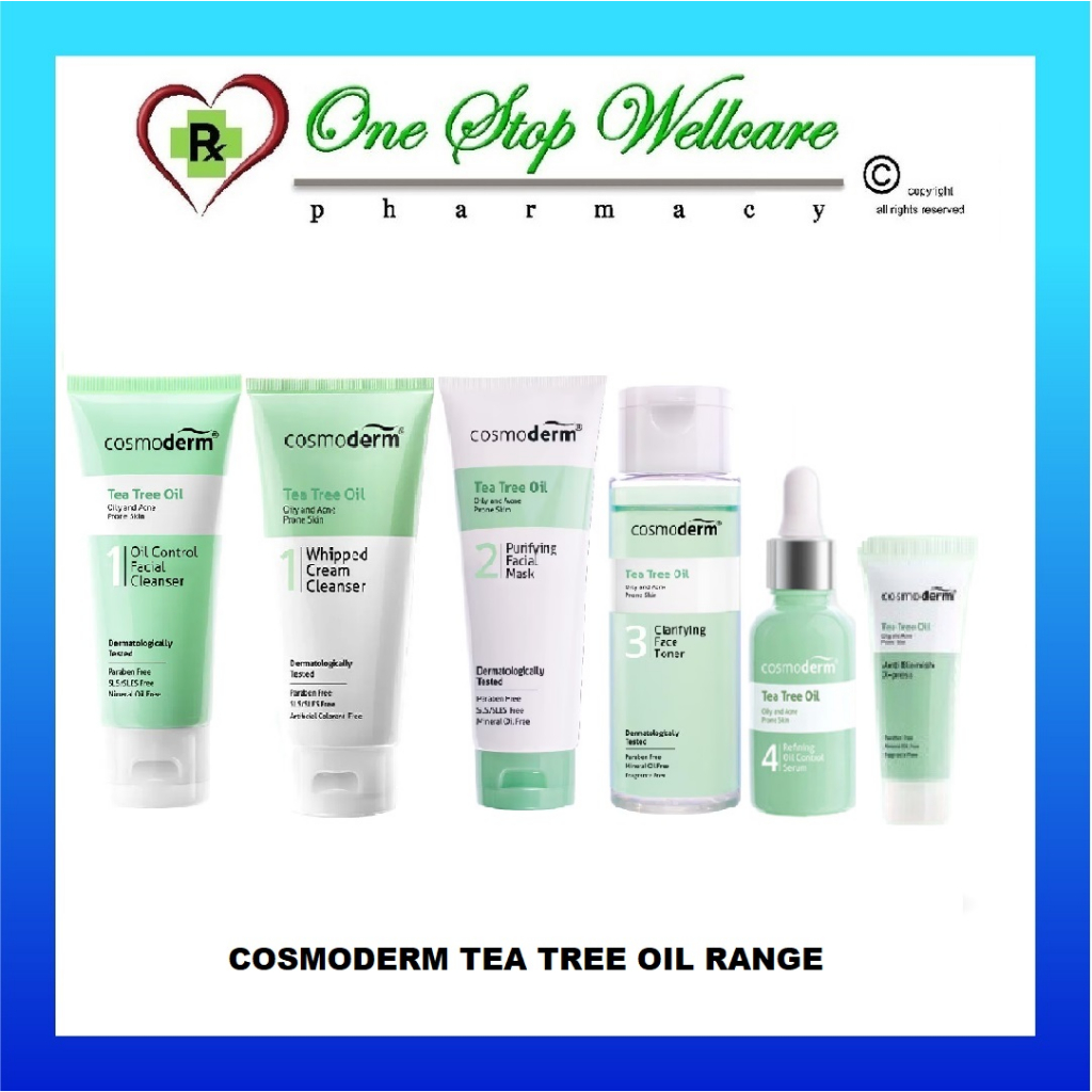 COSMODERM TEA TREE OIL FACIAL CLEANSER/WHIPPED CLEANSER/FACIAL MASK ...
