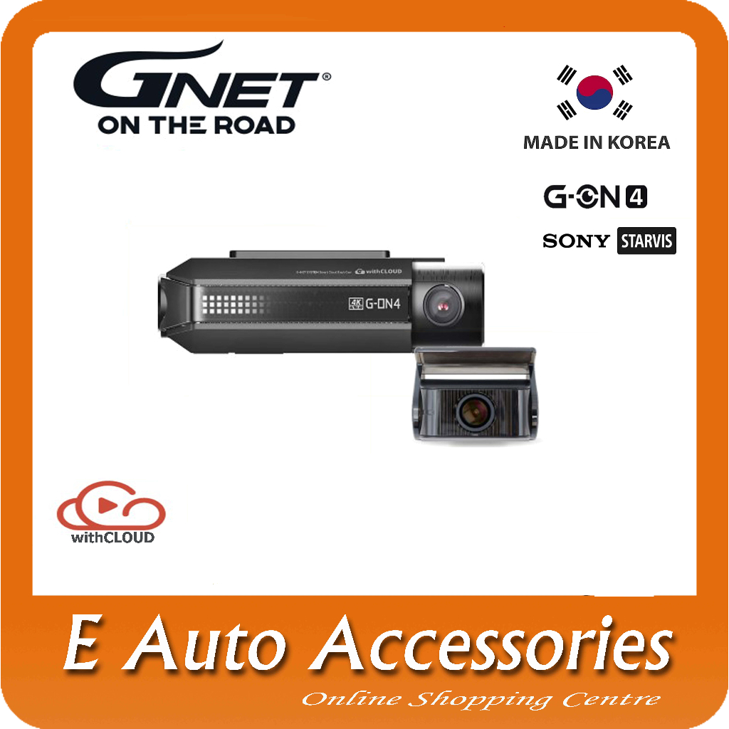 GNET G-ON4 4K UHD / FHD 2-CH DASH CAM (64GB SD Card) | Shopee Singapore