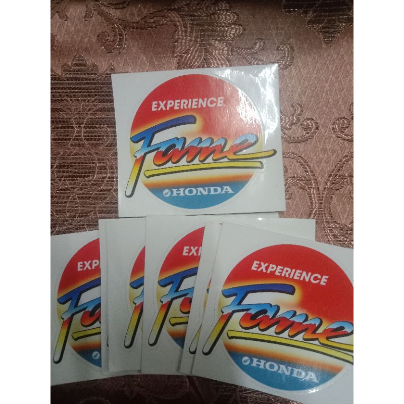 STIKER HONDA EXPERIENCE FAME PERAK ( Sticker Tampal Luar ) | Shopee ...