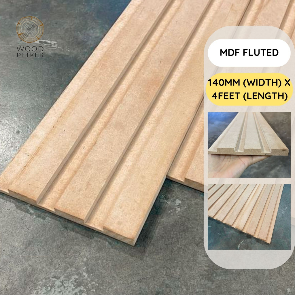 12mm MDF Fluted panel Factory Price 4feet length Home deco wall panel ...