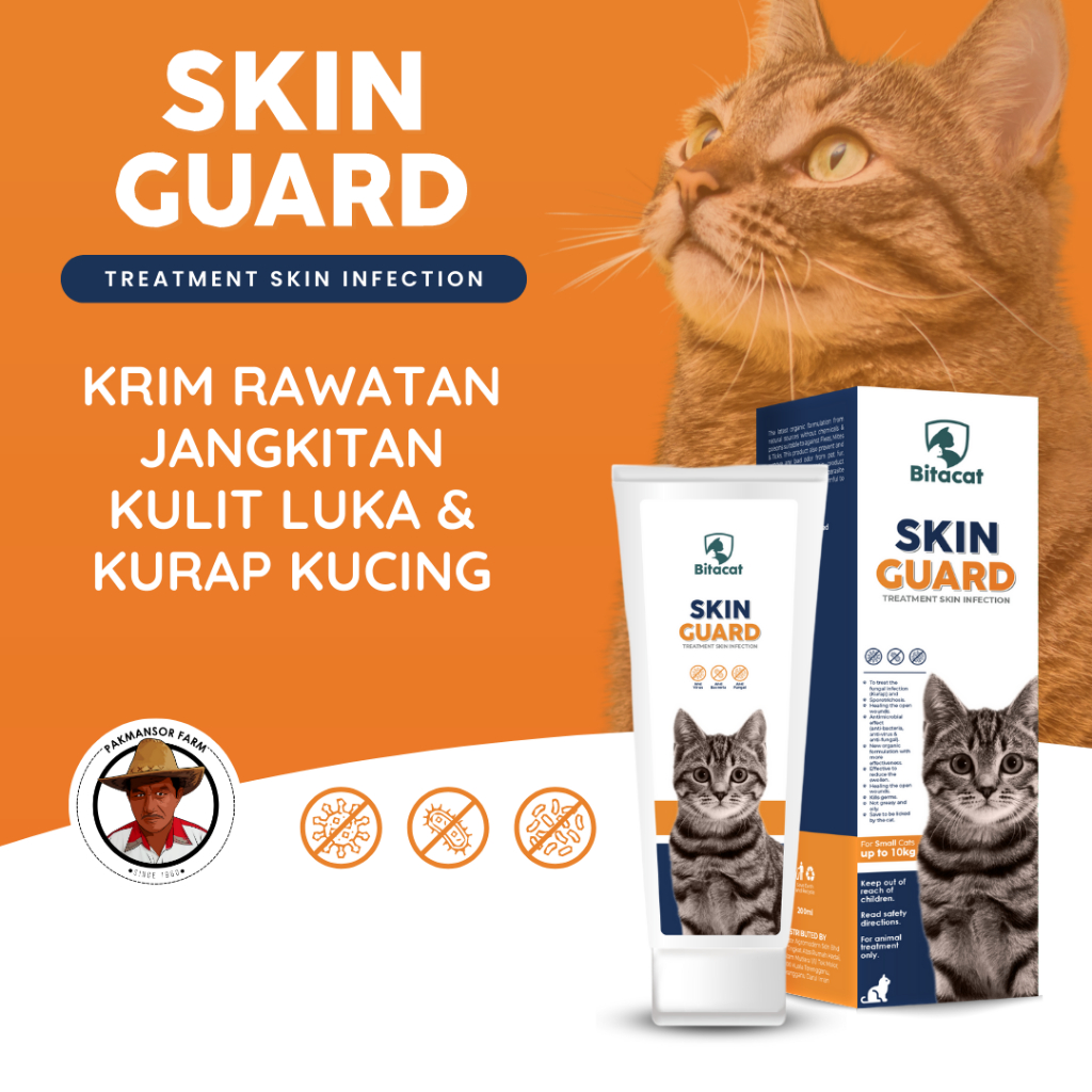 [PAKMANSORFARM] Bitacat SKINGUARD Treatment Cream For Ringworm & Cat ...