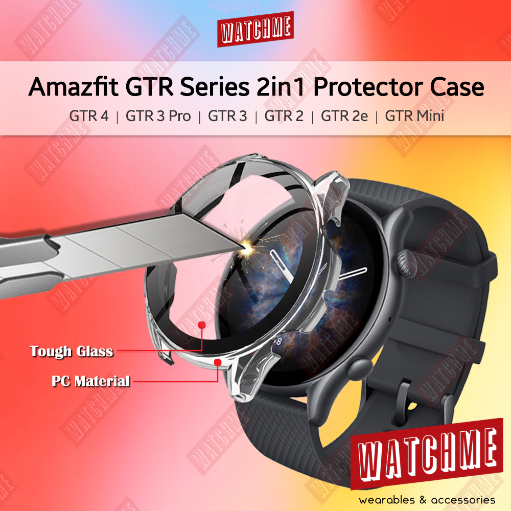 Amazfit GTR Series Protector Case, 2in1 Hard Casing With Screen Glass ...