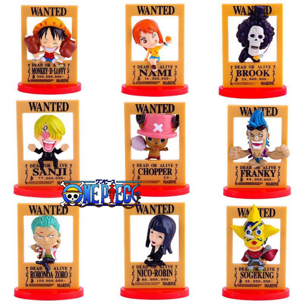 One Piece Wanted Frame Luffy Zoro Sanji Nami Robin Usopp Franky Chopper ...