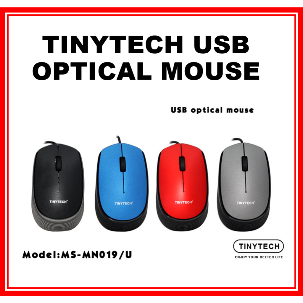 TINYTECH 019 USB OPTICAL MOUSE (MS-MN019/U) | Shopee Singapore