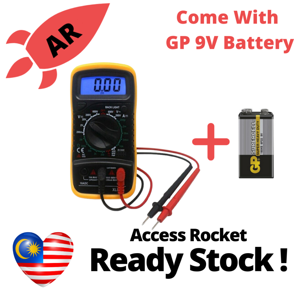 NEW Digital Multimeter LCD Volt Meter Ammeter Voltmeter Amps Ohms AC/DC ...