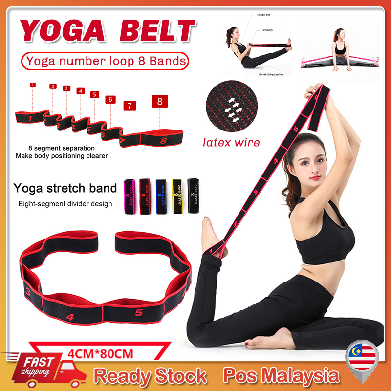 Stretch Exercise Training Stretching Band Yoga number loop 8 Latin ...