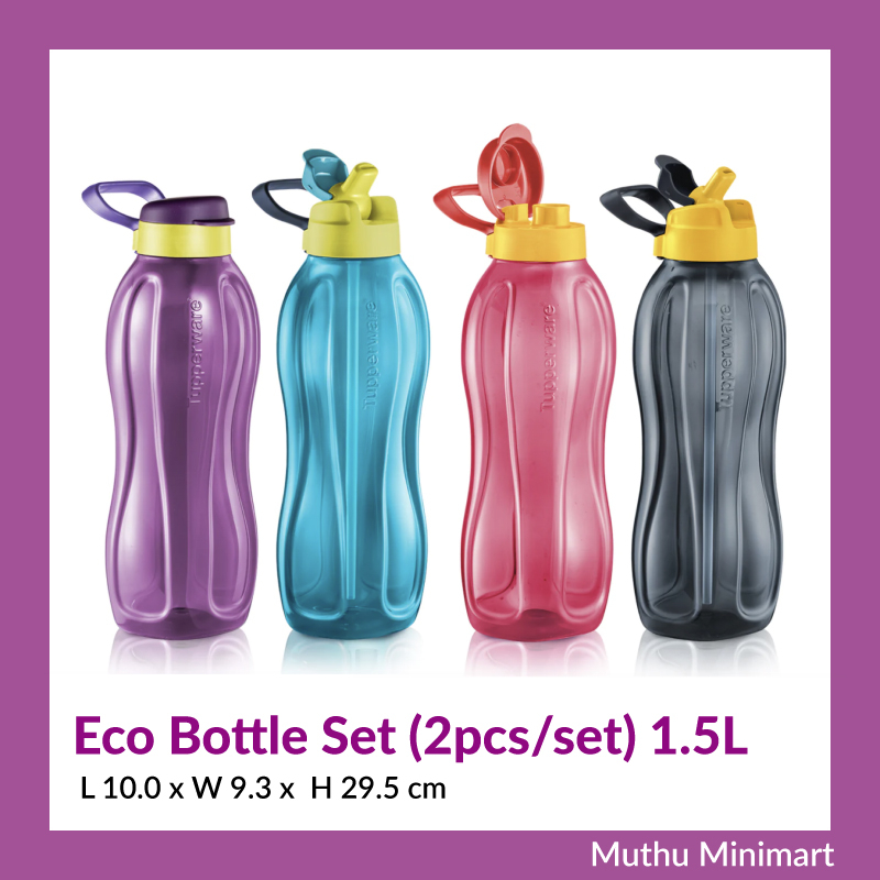 Tupperware | Eco Bottle Set with Strap Water Bottles Drink Bottles ...