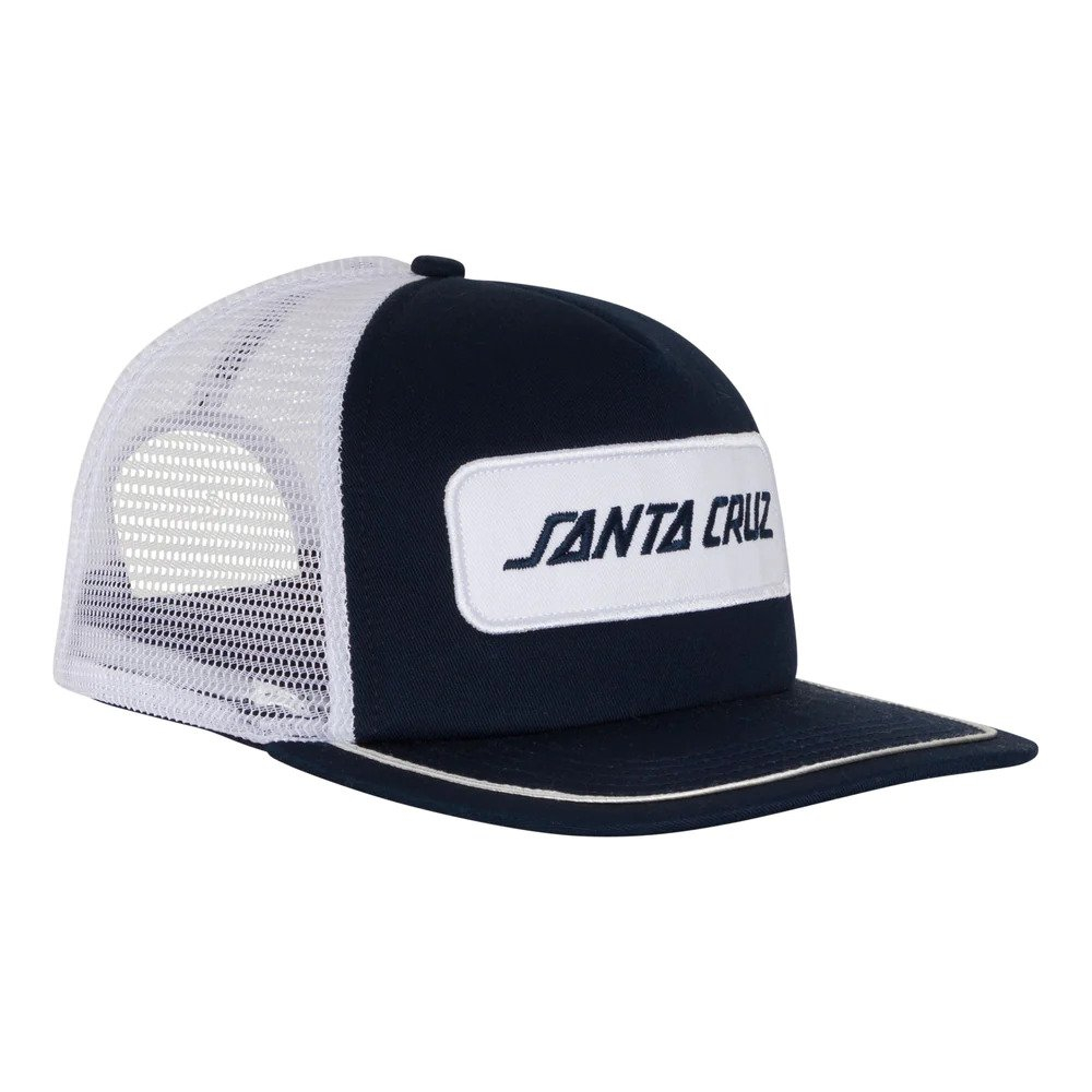 Santa Cruz Box Strip Trucker Hat ( Navy / White ) | Shopee Singapore