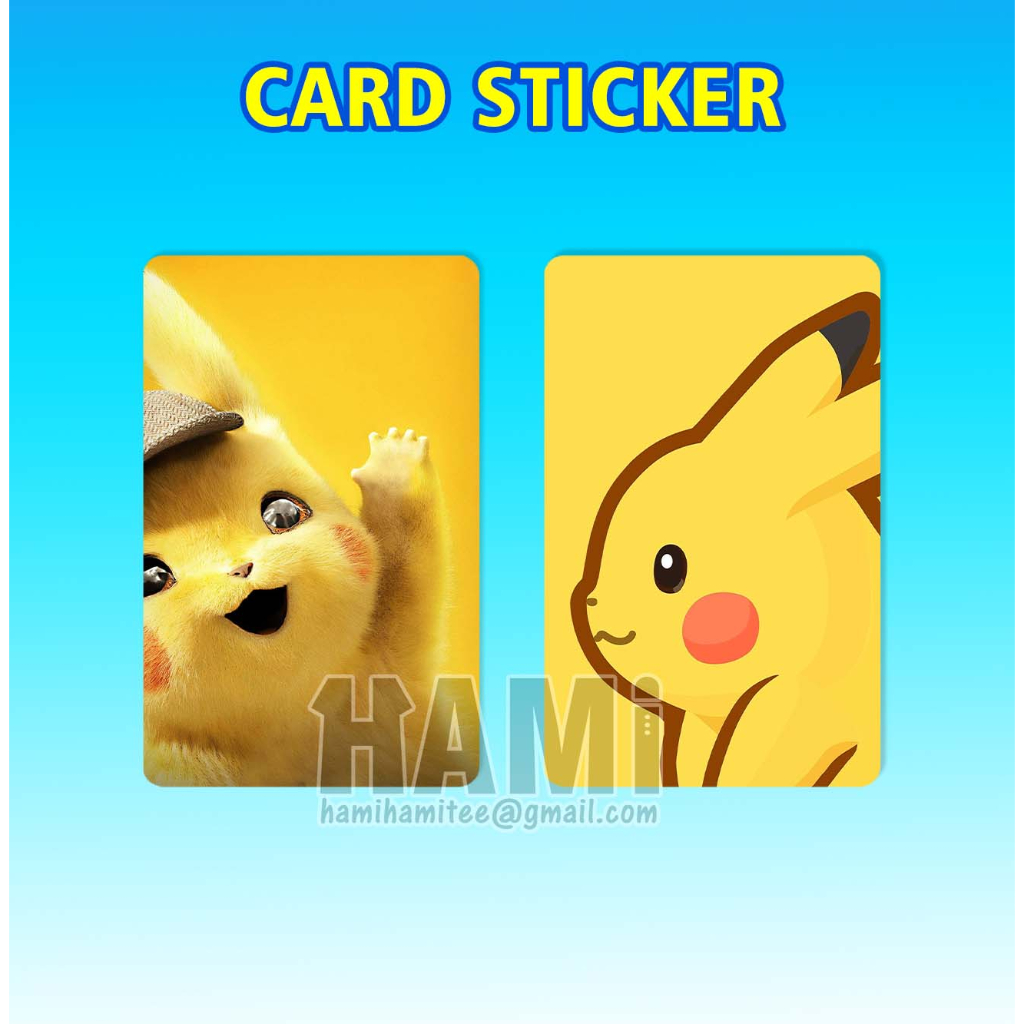 PIKACHU CARD STICKER - PIKACHU TNGO STICKER - PIKACHU CARD STICKER ONLY ...