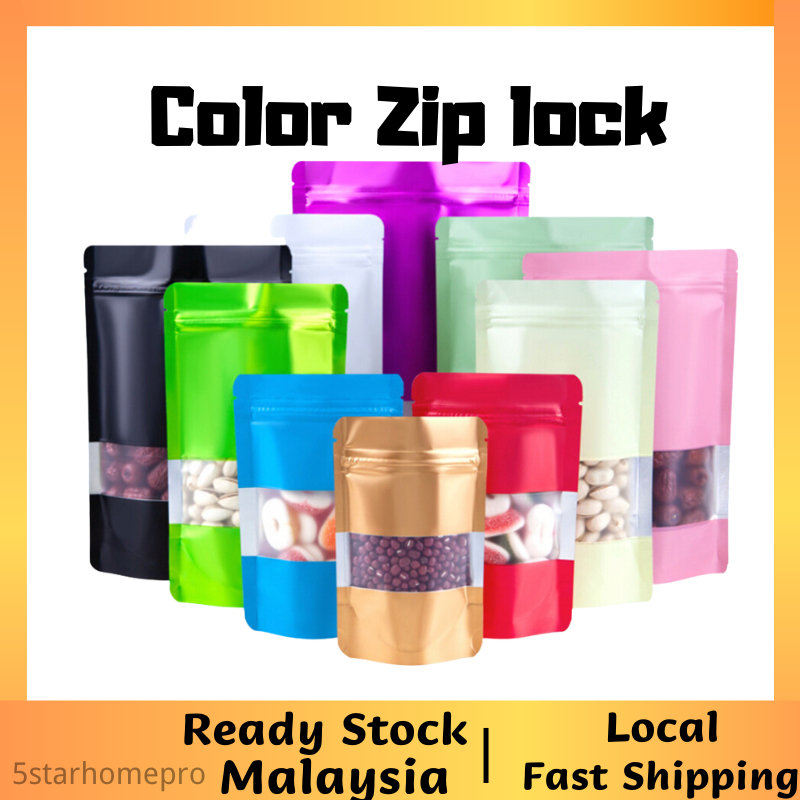 Colour Zip Lock Bag with Window/Colour Zipper Bag/Color Zip Bag/Colour ...