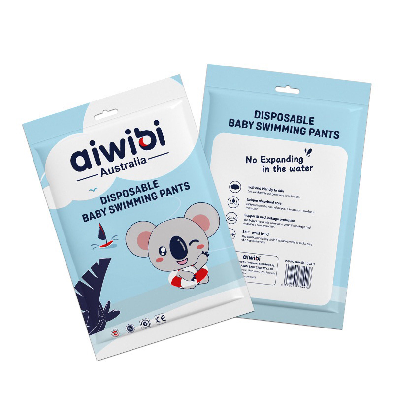 Aiwibi Disposable Baby Kids Waterproof Leakproof Swimming Diaper Pants ...