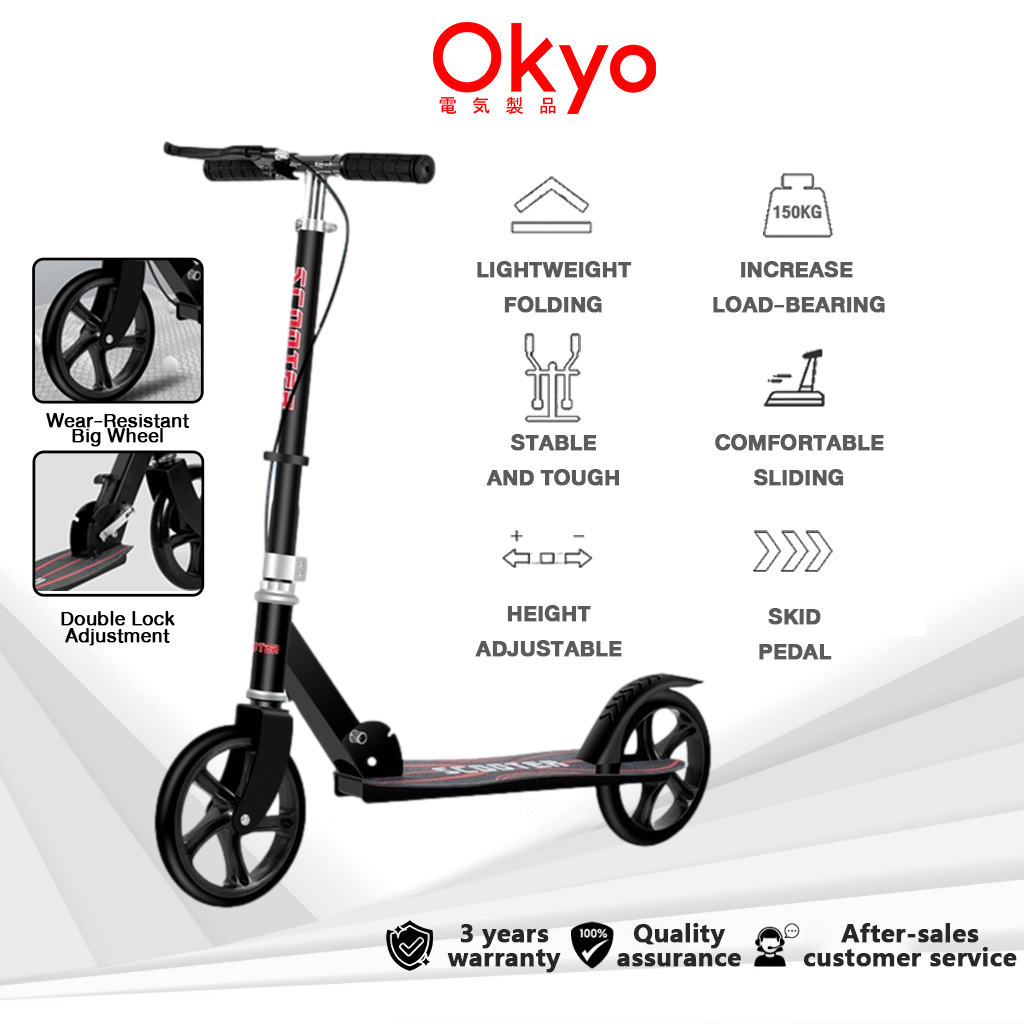 Scooter for kids adult youth outdoor scooter portable folding foot ...
