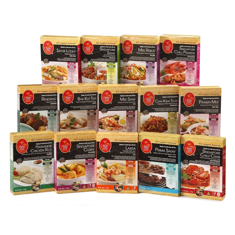 Prima Taste Sauce Kit-Laksa,Rendang,Curry, Chilli Crab,Chicken Rice ...