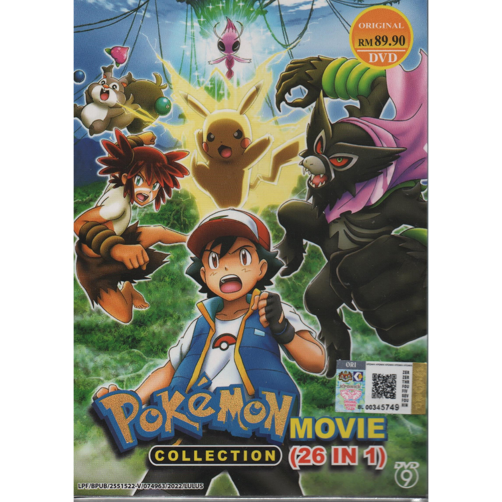 Anime DVD Pokemon The Movie Collection Part 1-23 + 3 Special Movie & 21 ...