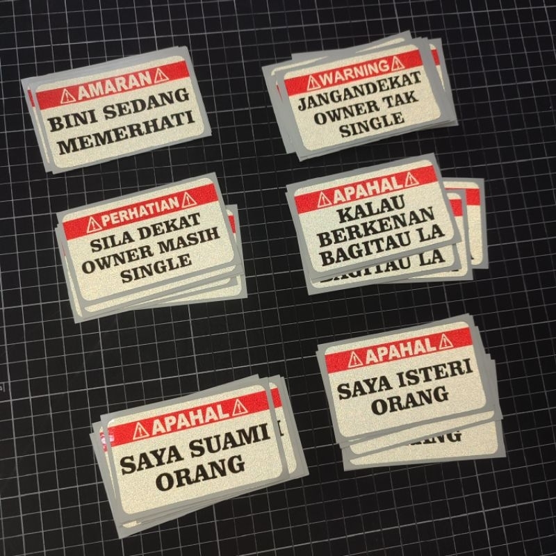 Sticker Amaran Owner Tak Single | Shopee Singapore