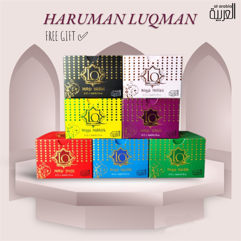 Haruman Luqman LQ Perfume (3ml 12 Btl) / (3ml X 8 Btl) Minyak Wangi ...