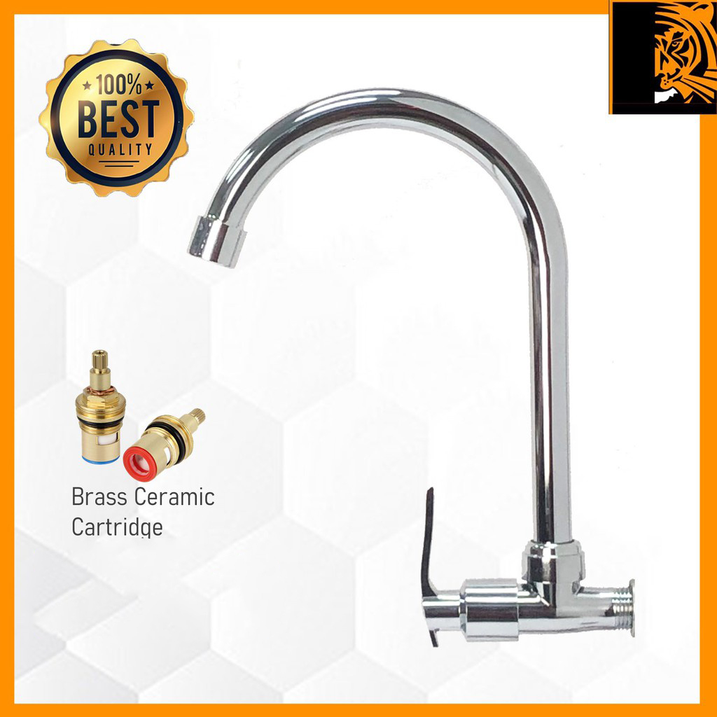 SONCO Kitchen Faucet Wall Mounted Basin Sink Tap Plated Water Tap ...