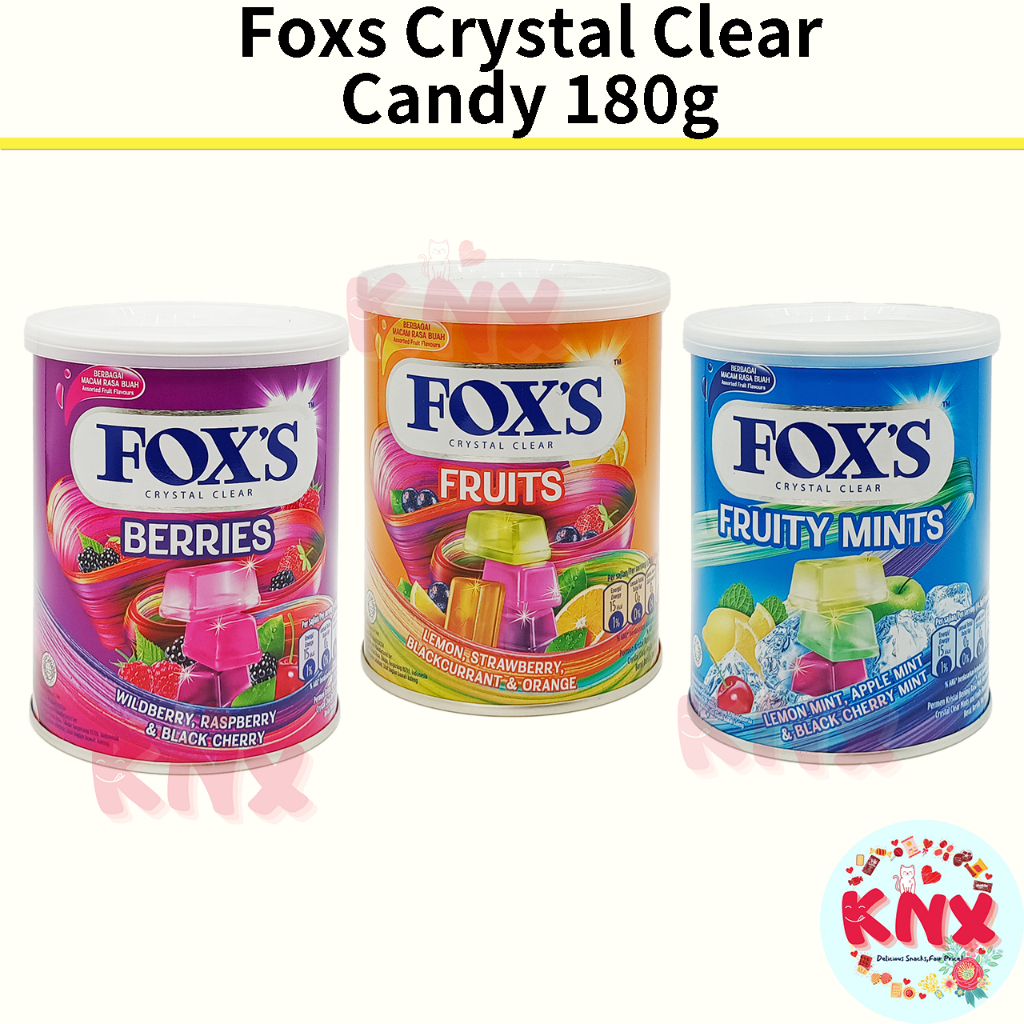 Fox's Foxs Crystal Clear Candy 180g (Fruit, Mint, Berries) | Shopee ...
