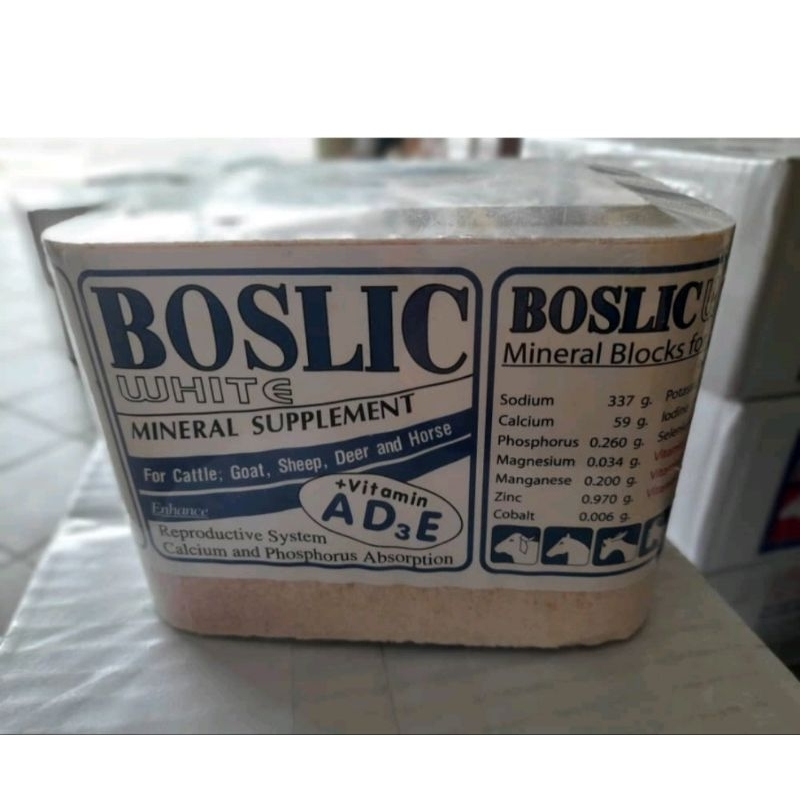 Boslic Mineral Block Haram Lick Cattle/Goat/Deer/Horse Premium 2kg ...