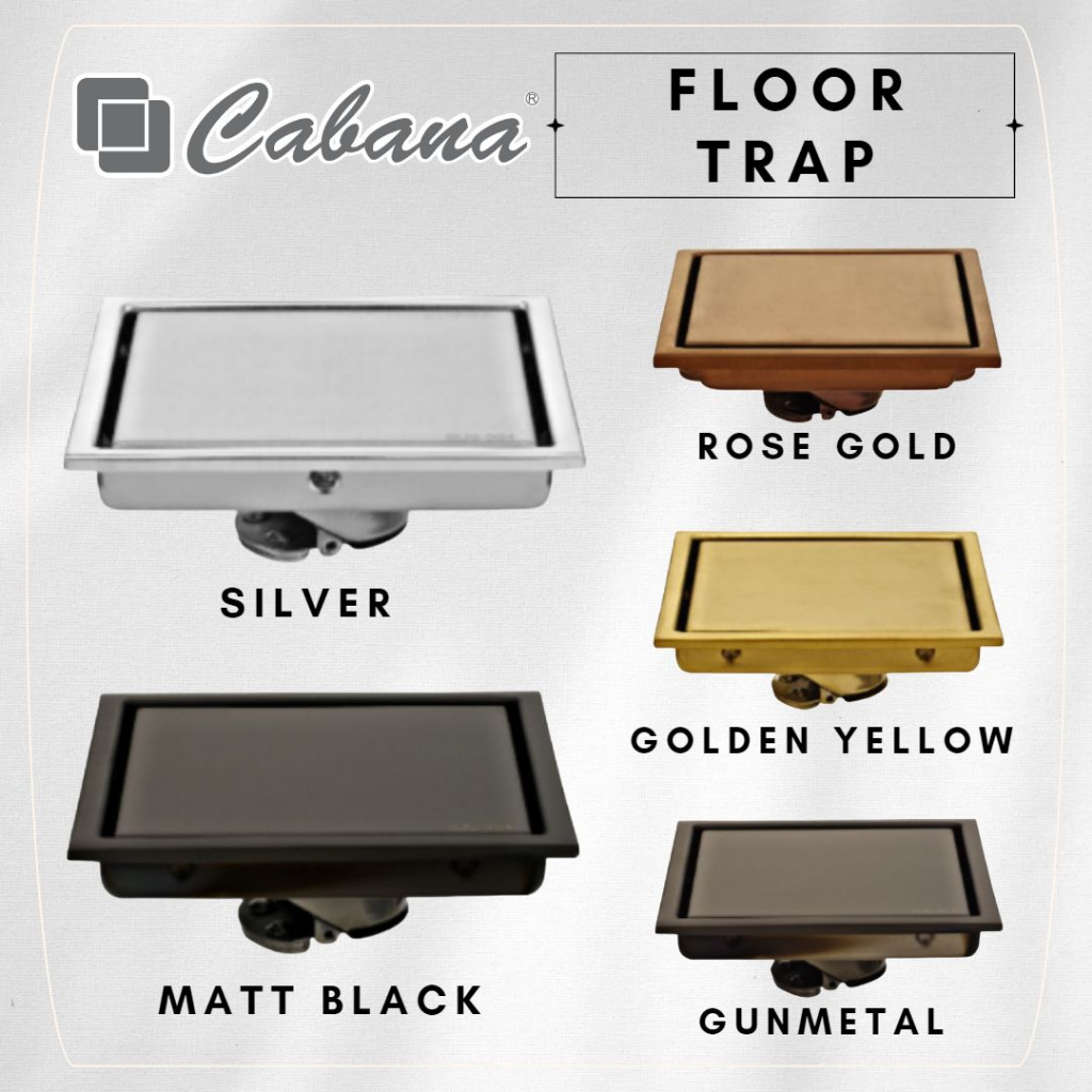 CABANA Floor Trap Bathroom 15x15 Stainless Steel 304 Material Kitchen ...
