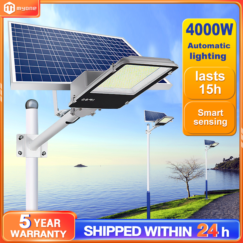 Solar light 4000W lampu solar remote control flood light lampu solar outdoor waterproof solar ...