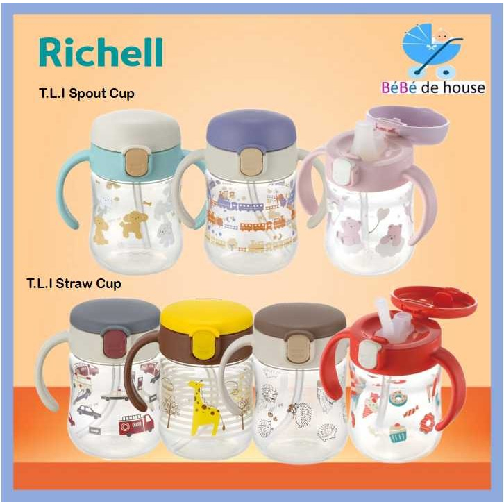 Richell TLI Baby Drinking Spout / Straw / 360 Rotated Drinkable Cup - 1 ...