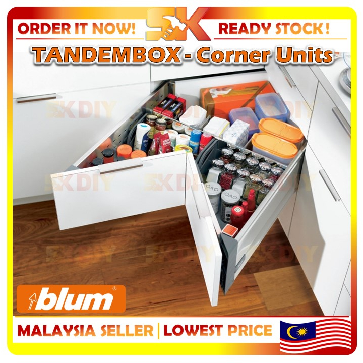100& BLUM Tandembox Corner Unit: Blumotion TBX C1 C4 Corner Drawer ...