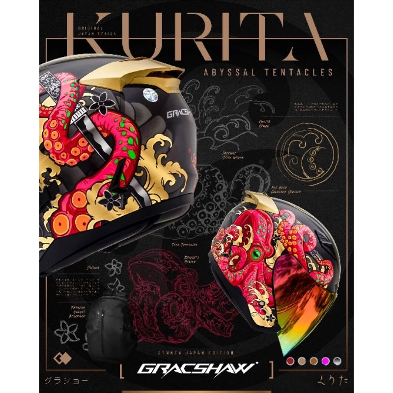 Gracshaw Helmet Gennex G535 KURITA/SOTONG Japan Edition New Launching ...